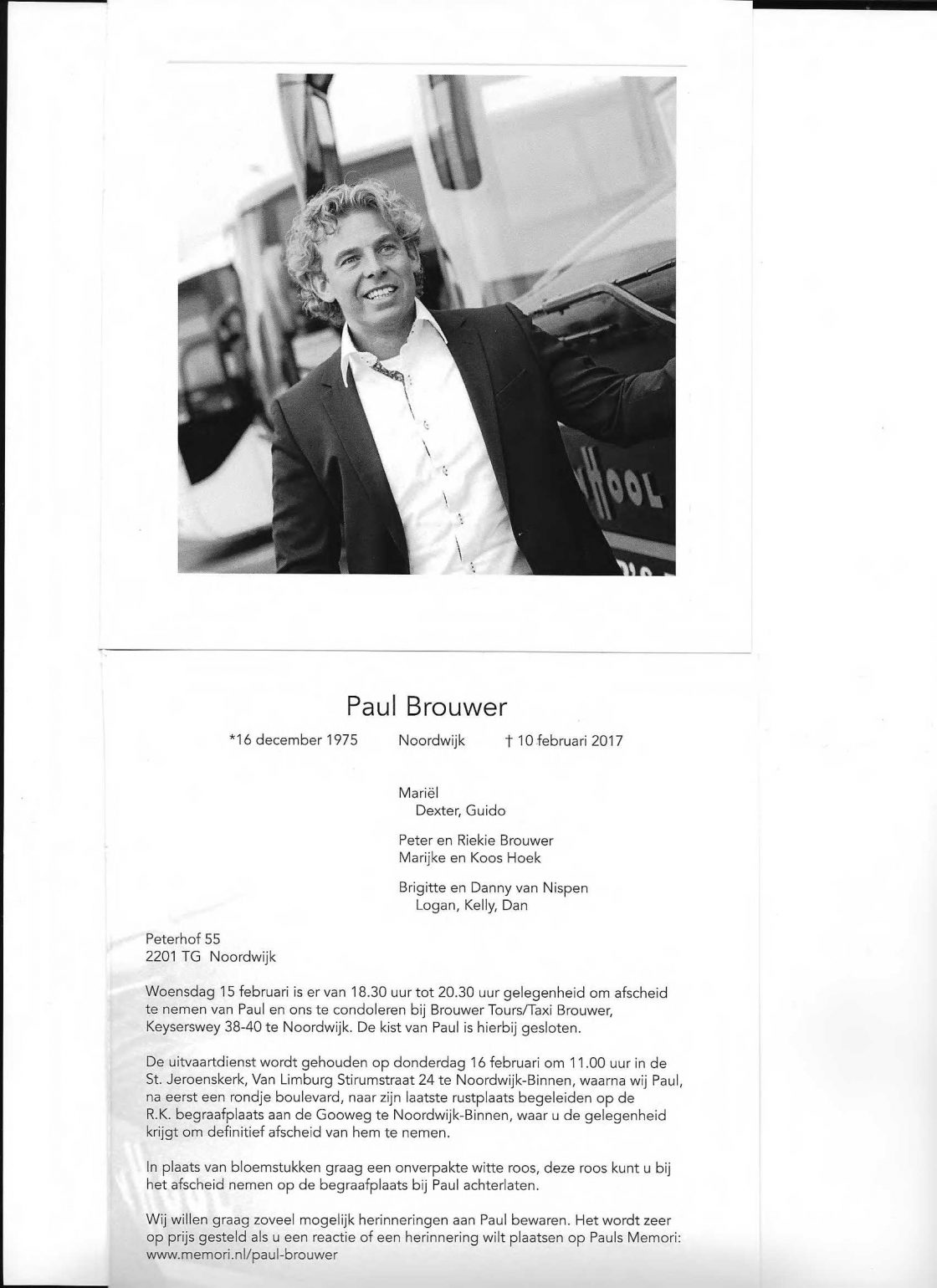 Ter Leede » Paul Brouwer (Brouwers Tours) overleden.